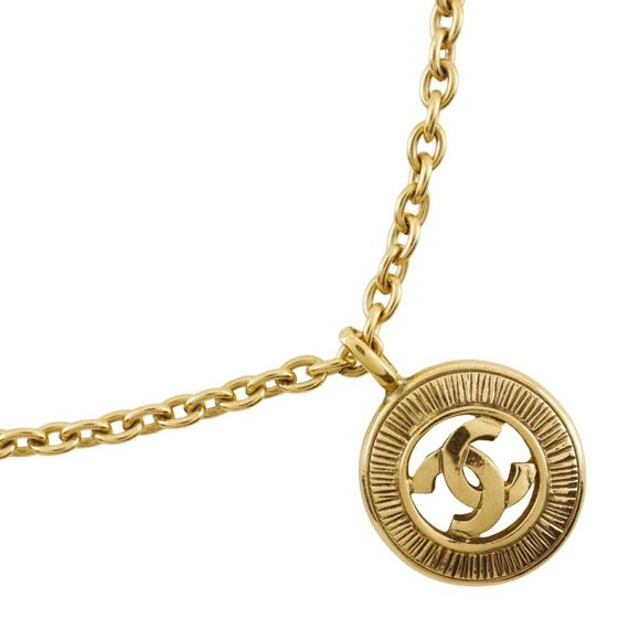 CHANEL | Jewelry | Chanel Authentic Gold Logo Necklace | Poshmark